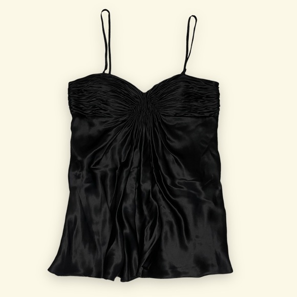 Laundry By Shelli Segal | Tops | Y2k Black Silk Tank Top | Poshmark